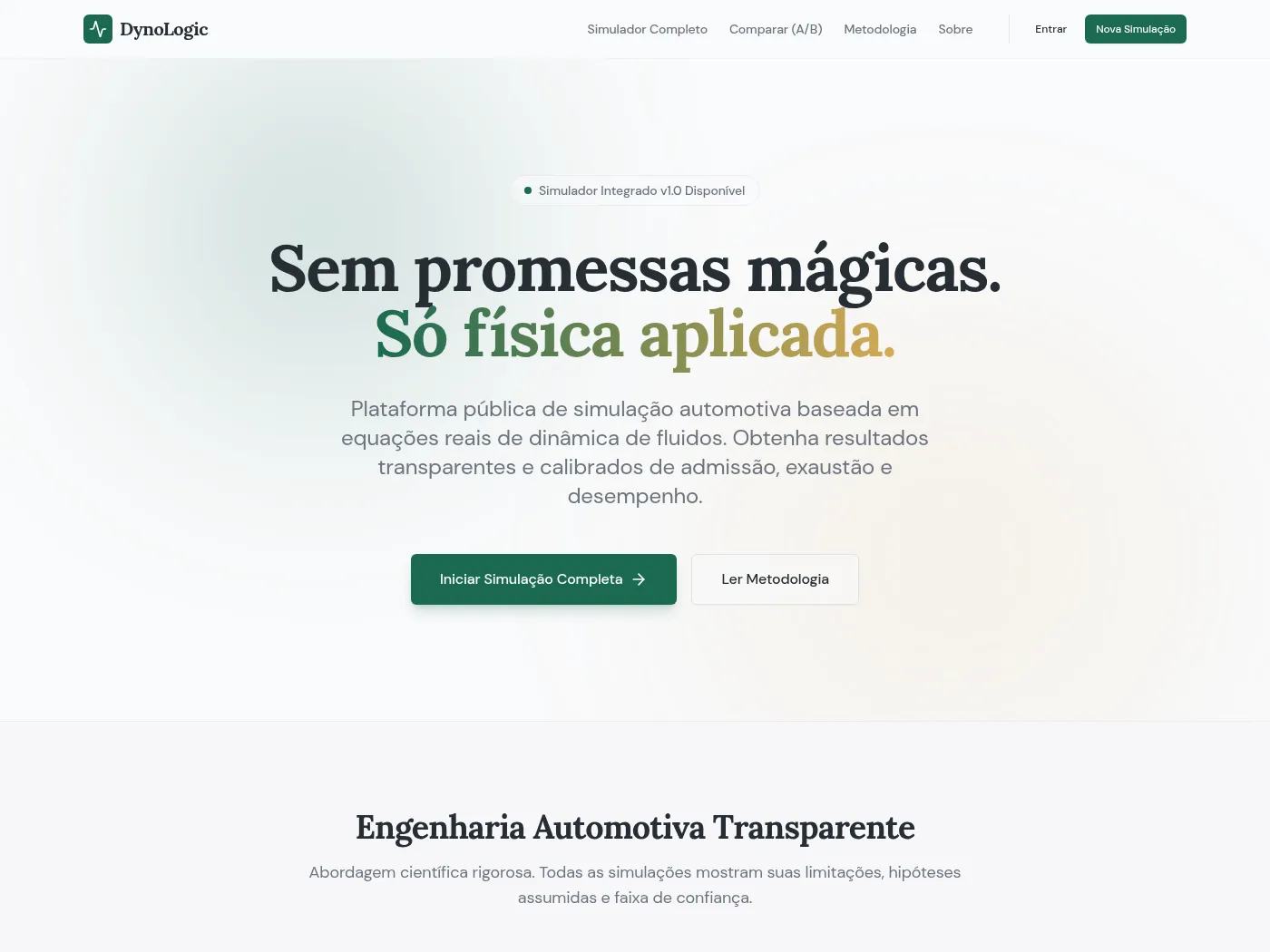 DynoLogic Simulador Automotivo