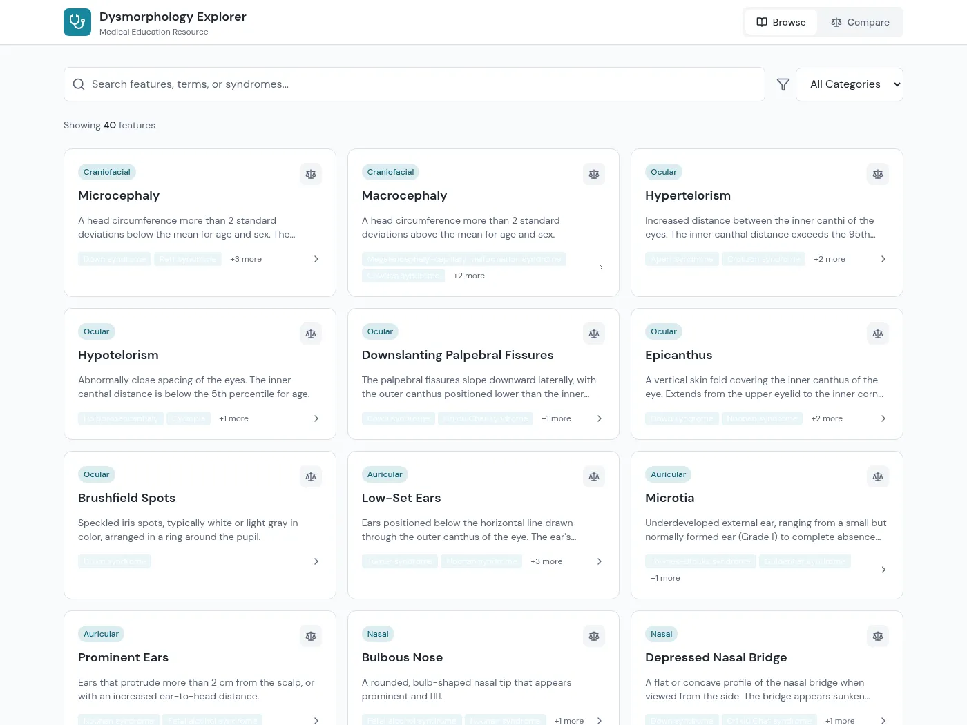 Dysmorphology Explorer
