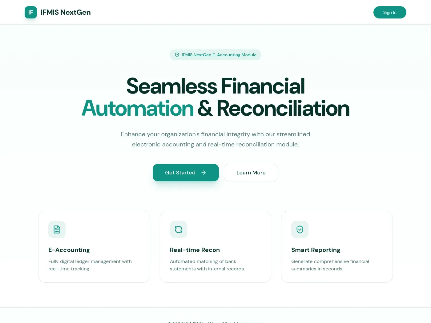 E-Accounting Reconciliation Module