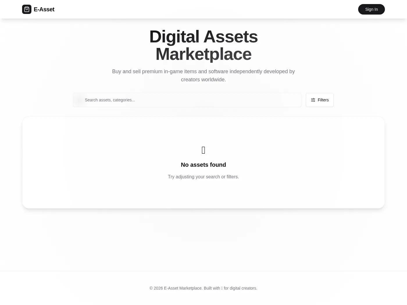 E-Asset Marketplace
