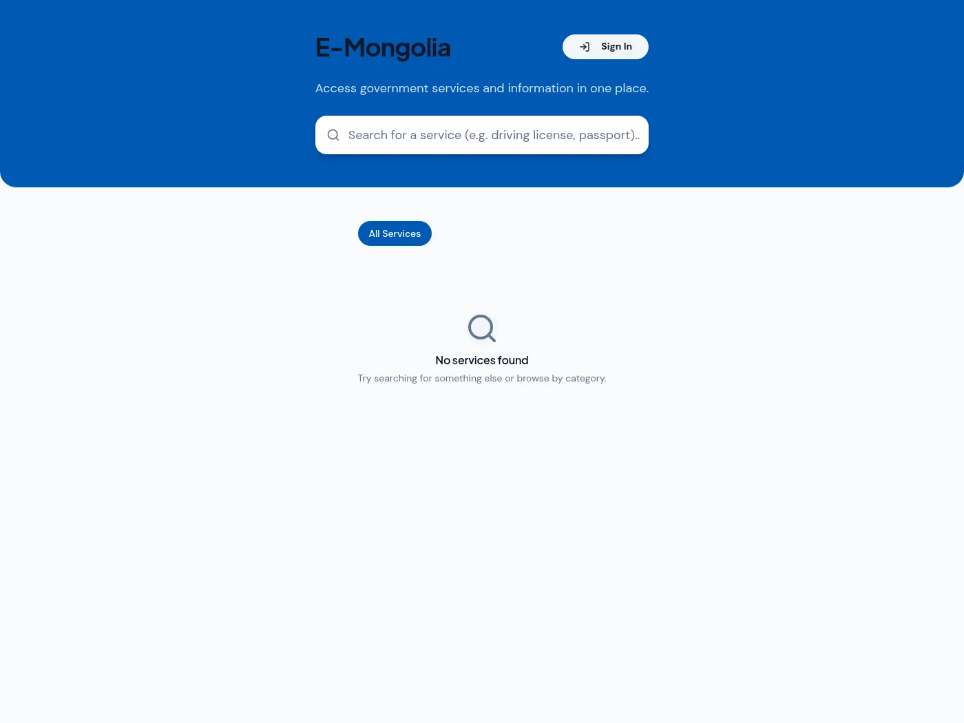 E-Mongolia Demo Platform