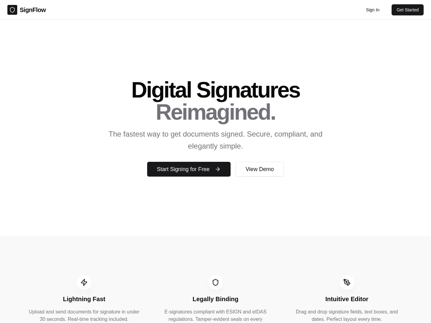 SignFlow Platform