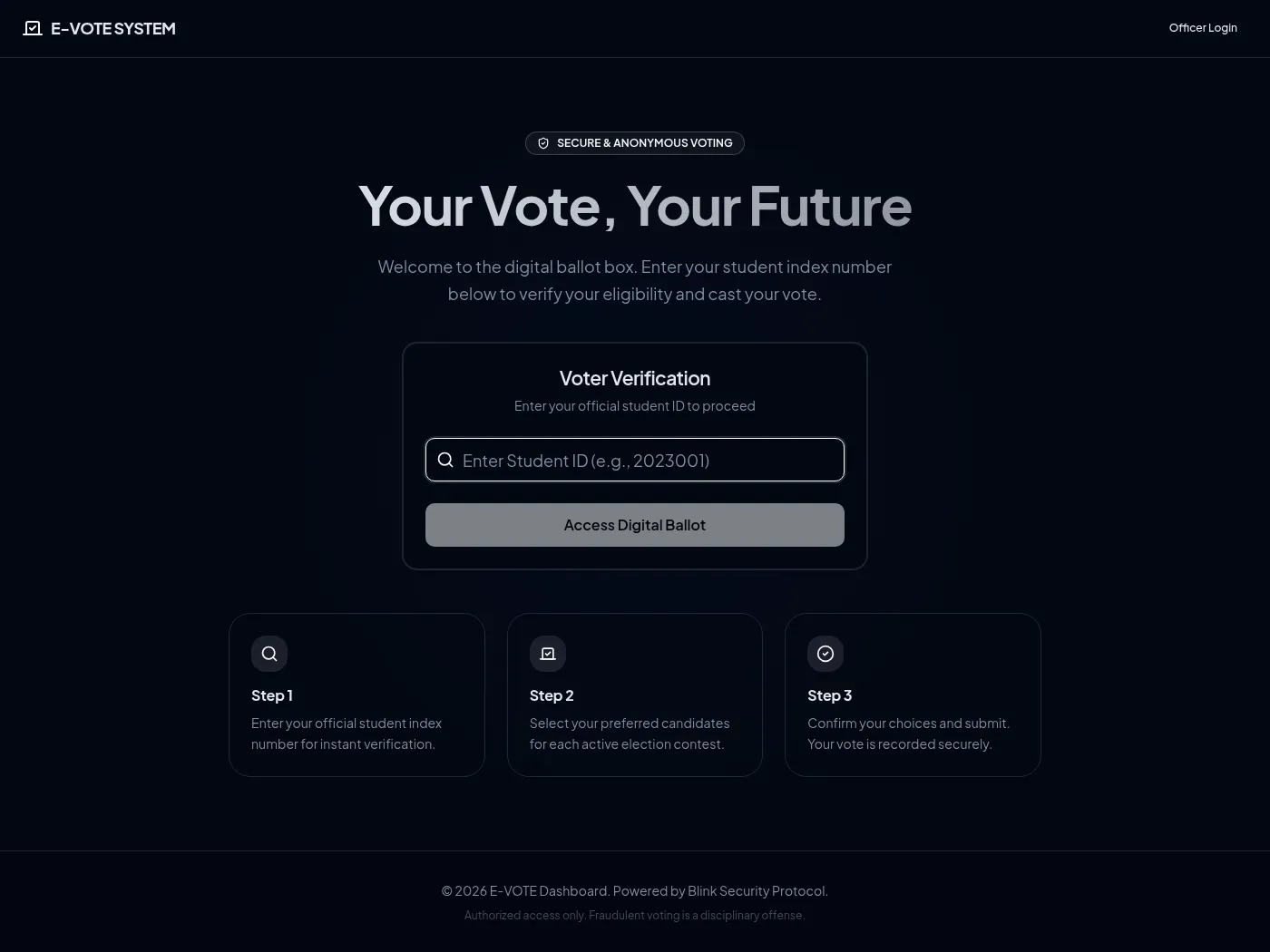E-Vote Dashboard