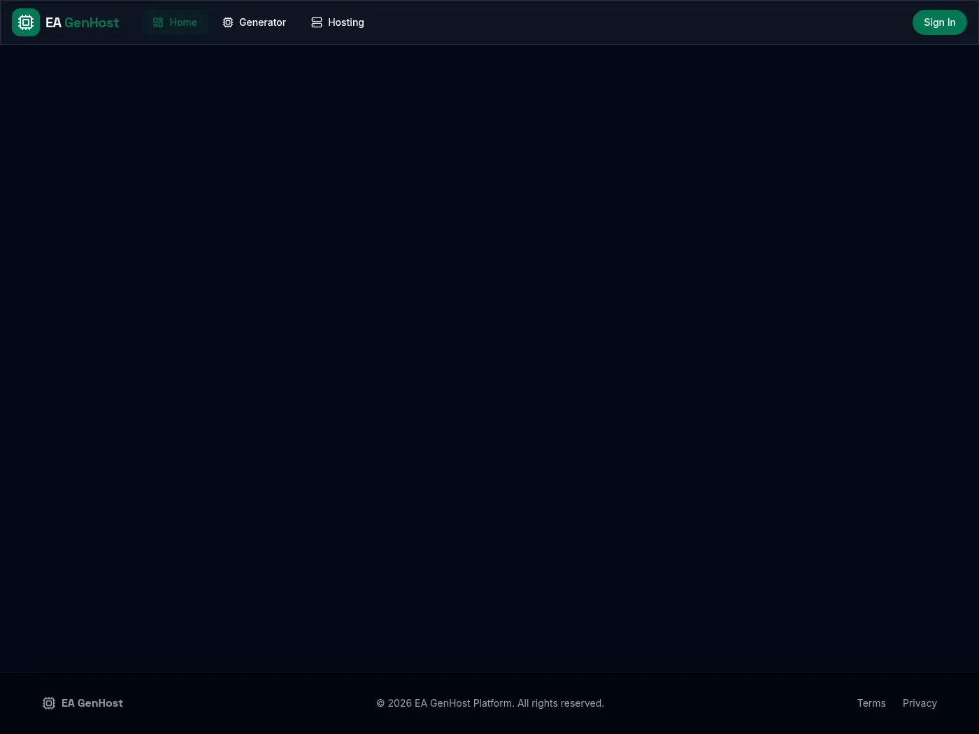 EA GenHost Dashboard