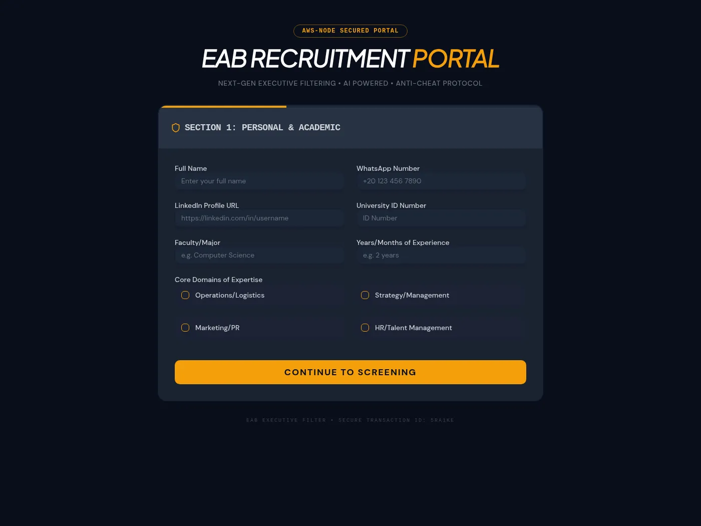 EAB Recruitment Portal