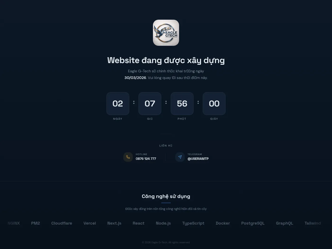 Eagle G-Tech Launch Page