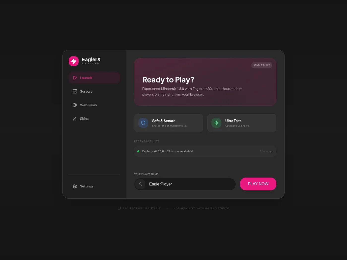EaglerCraft 1.8 Client