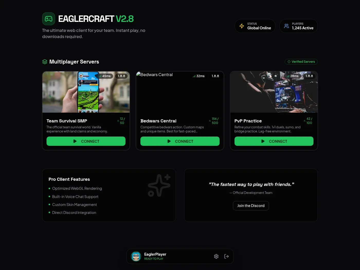 Eaglercraft Web Multiplayer