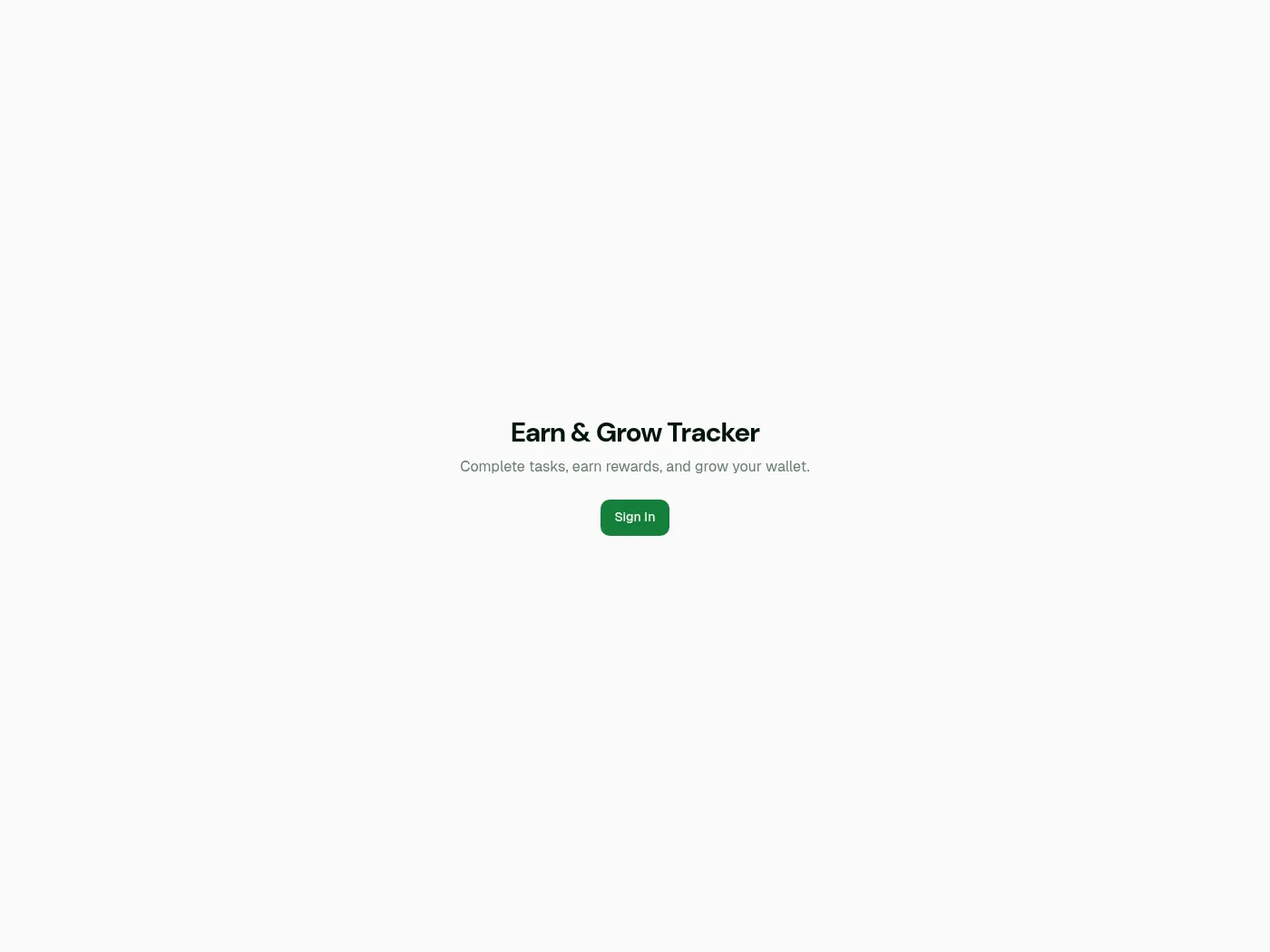 Earn & Grow Tracker
