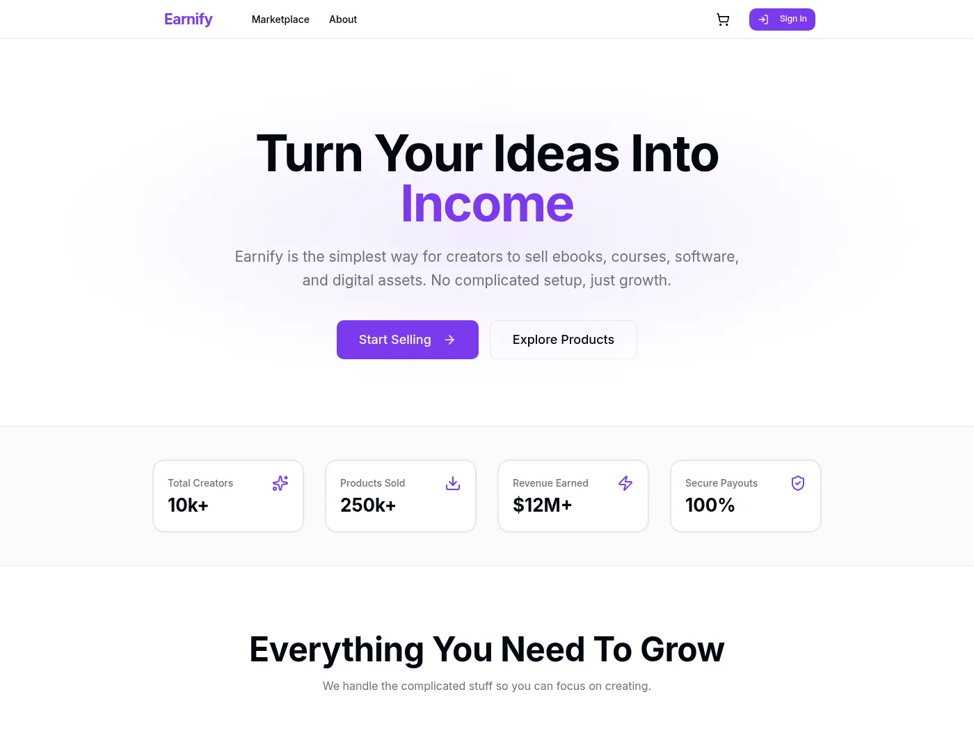 Earnify Marketplace Platform