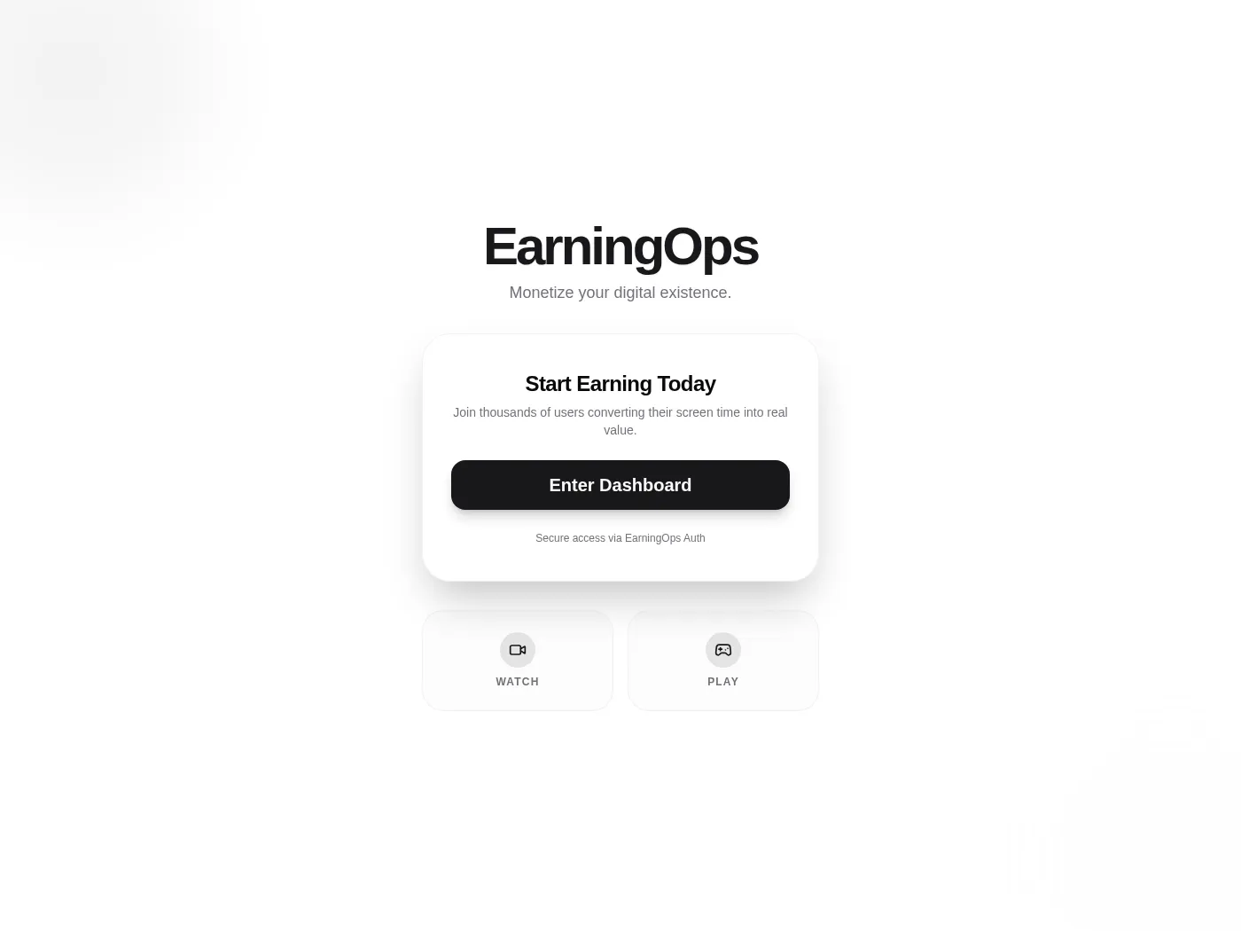 EarningOps Dashboard