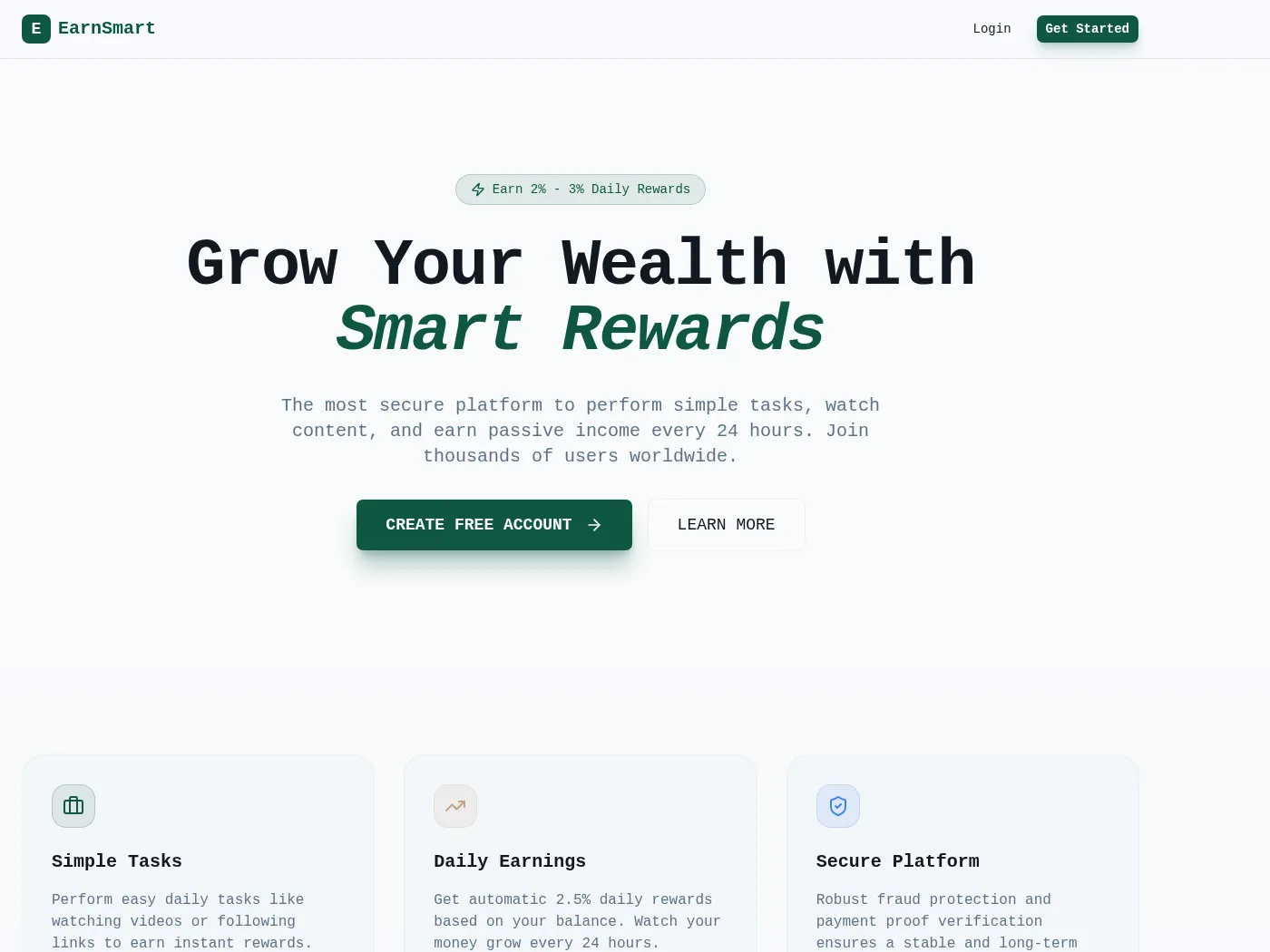 EarnSmart Rewards Platform