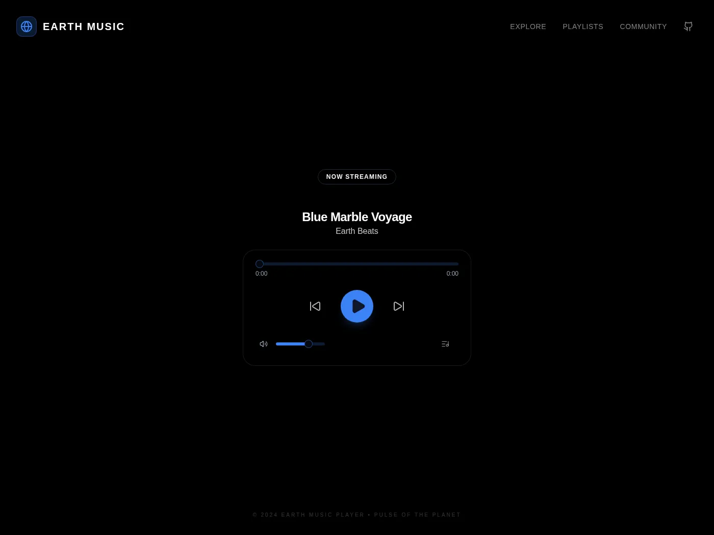 Earth Music Player