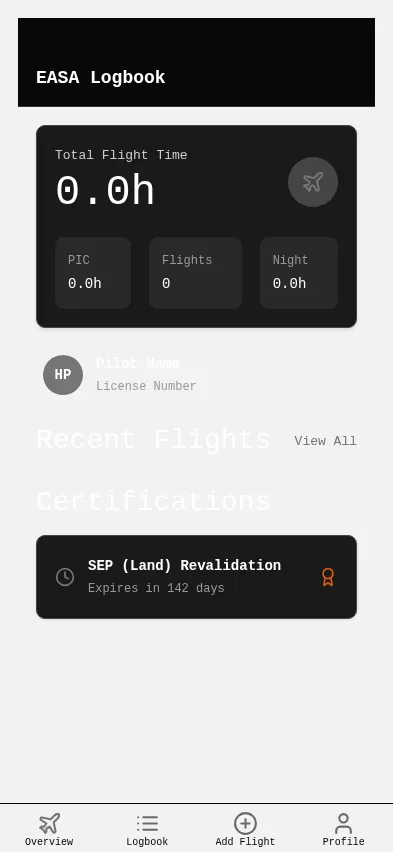 EASA Pilot Logbook