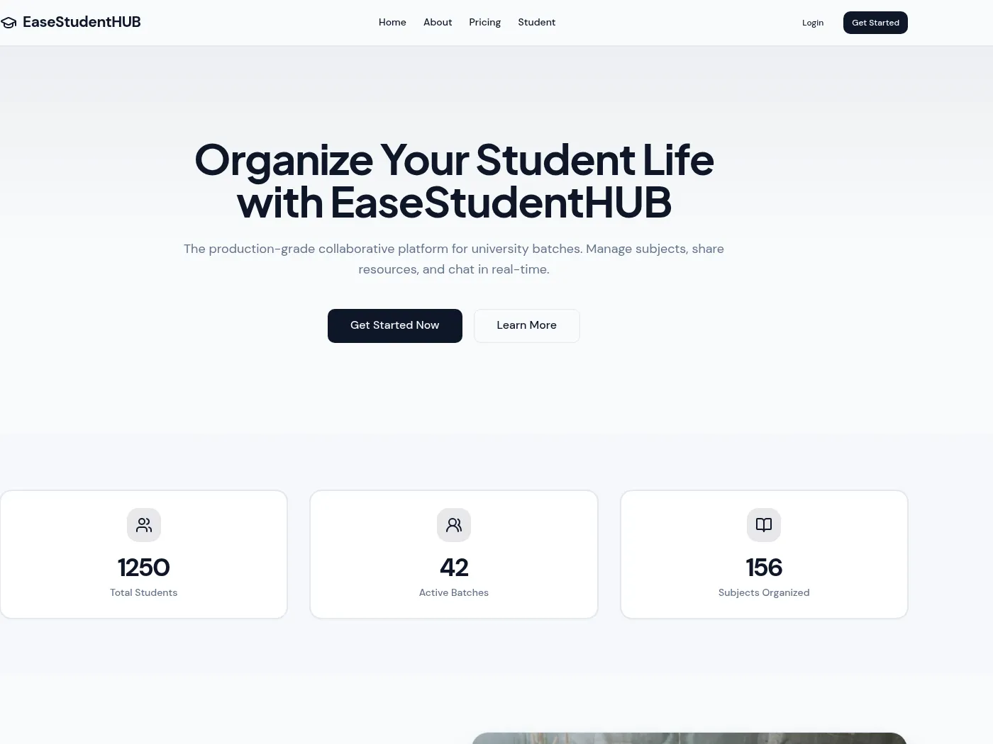 EaseStudentHUB Web Platform