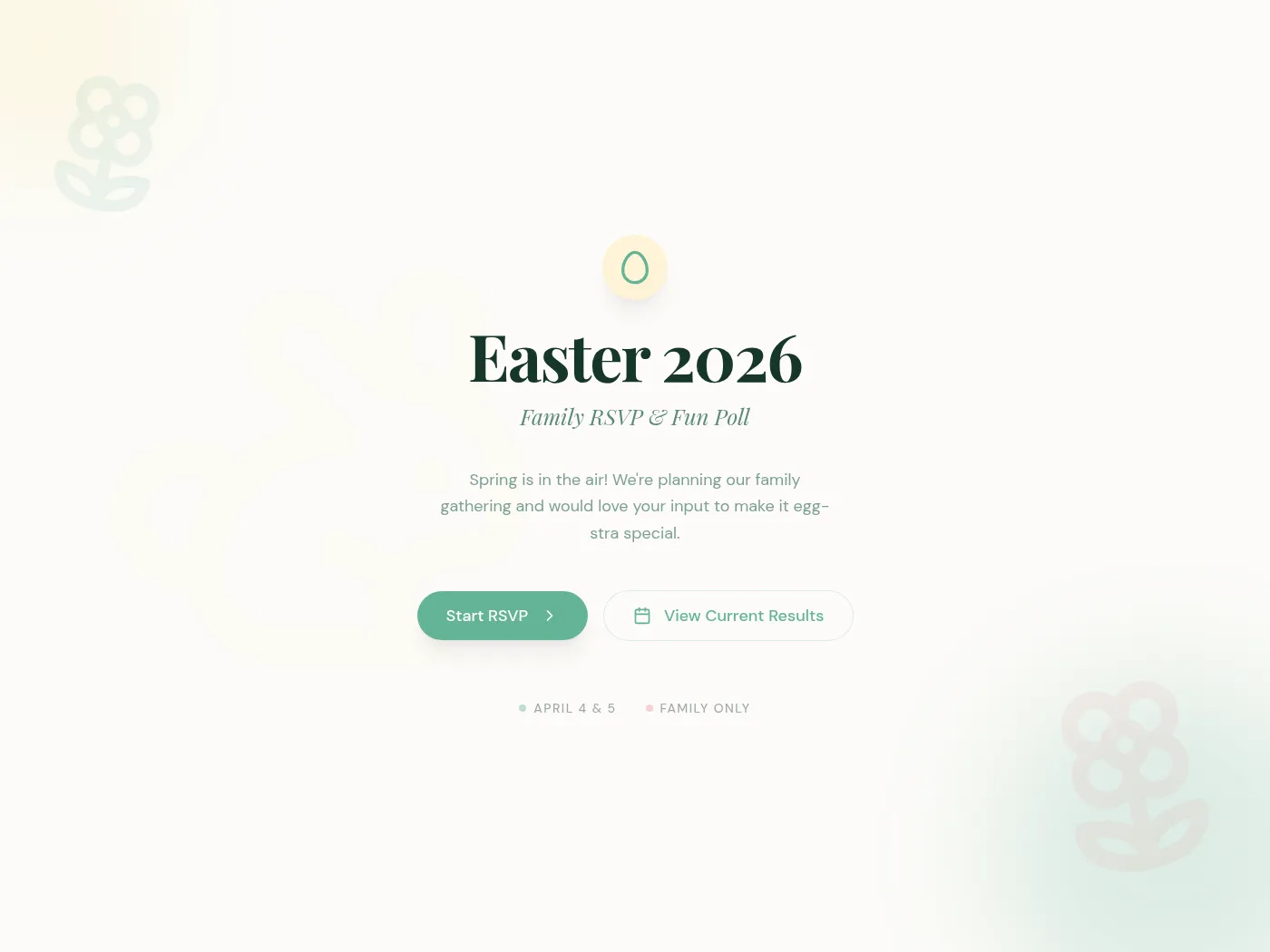 Easter RSVP & Poll