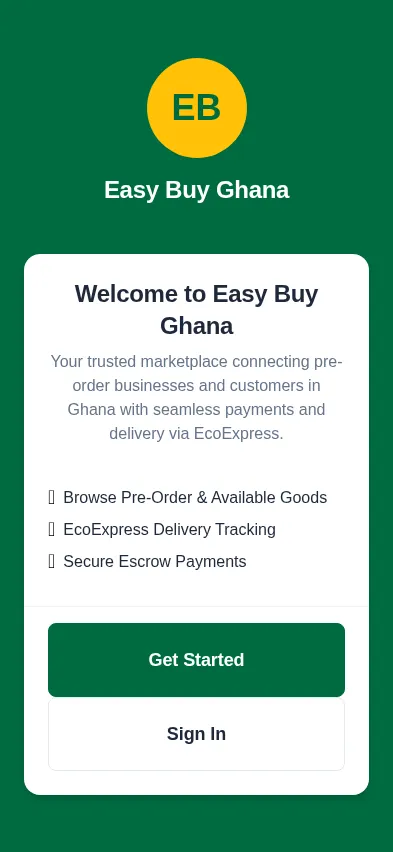 Easy Buy Ghana MVP
