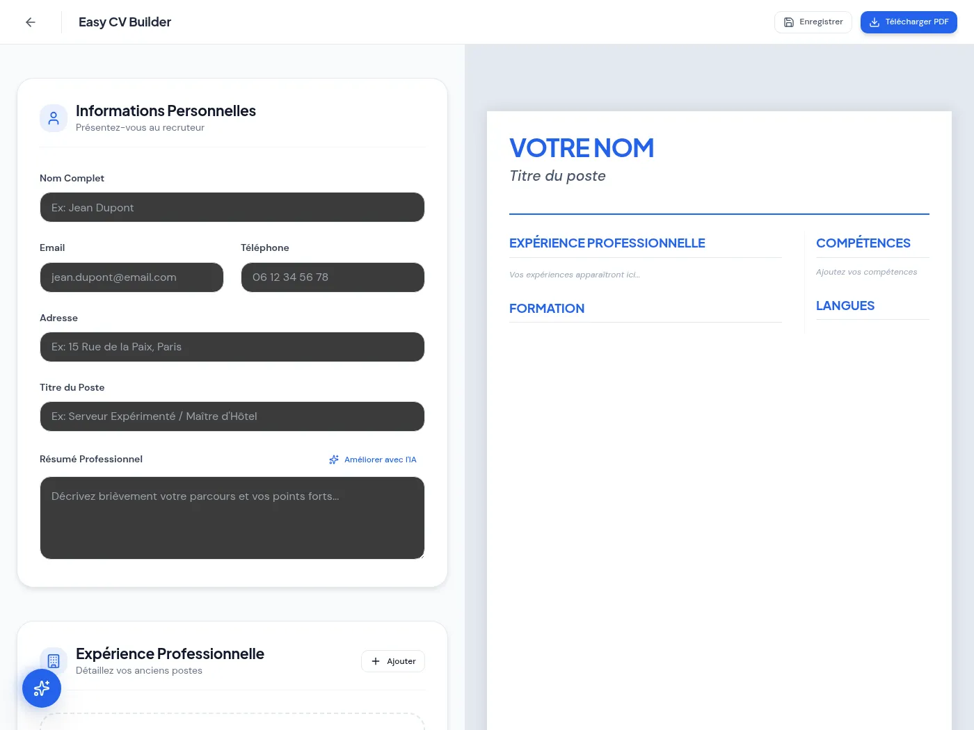 Easy CV Builder