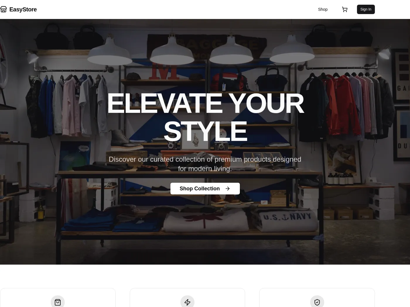 Easy E-Commerce Builder