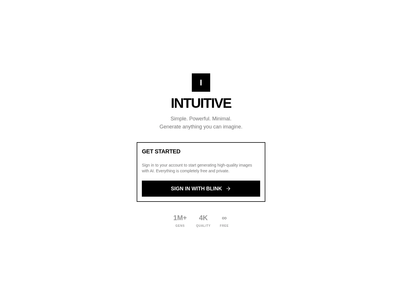 Intuitive Image Gen App