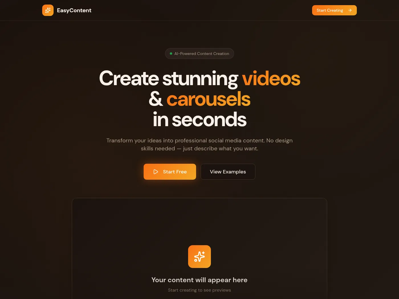 Easy Video Carousel Agent