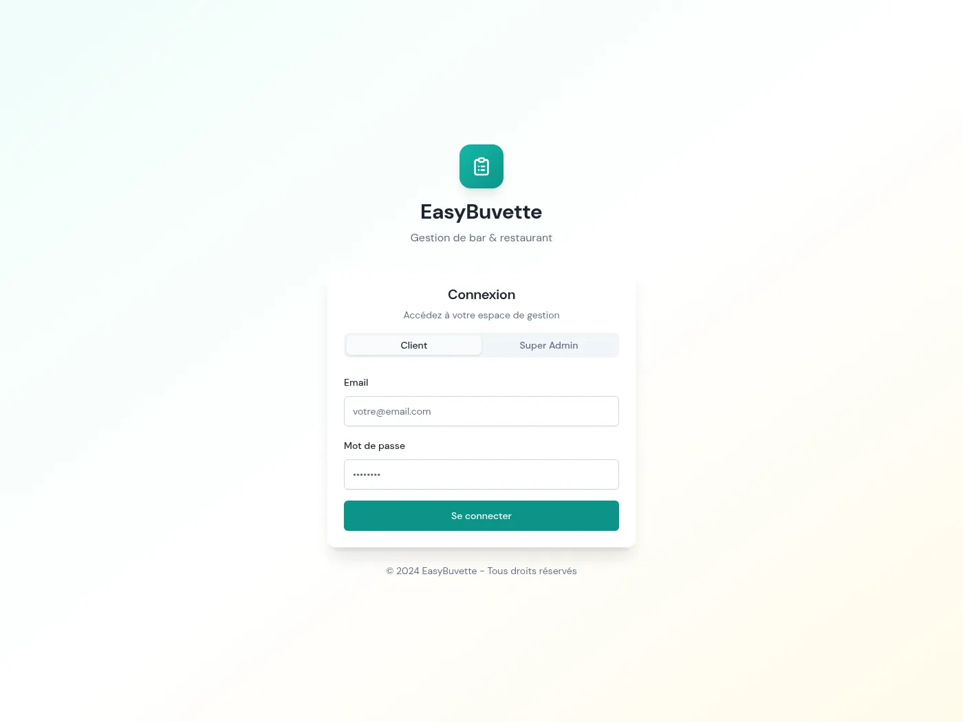 EasyBuvette SaaS