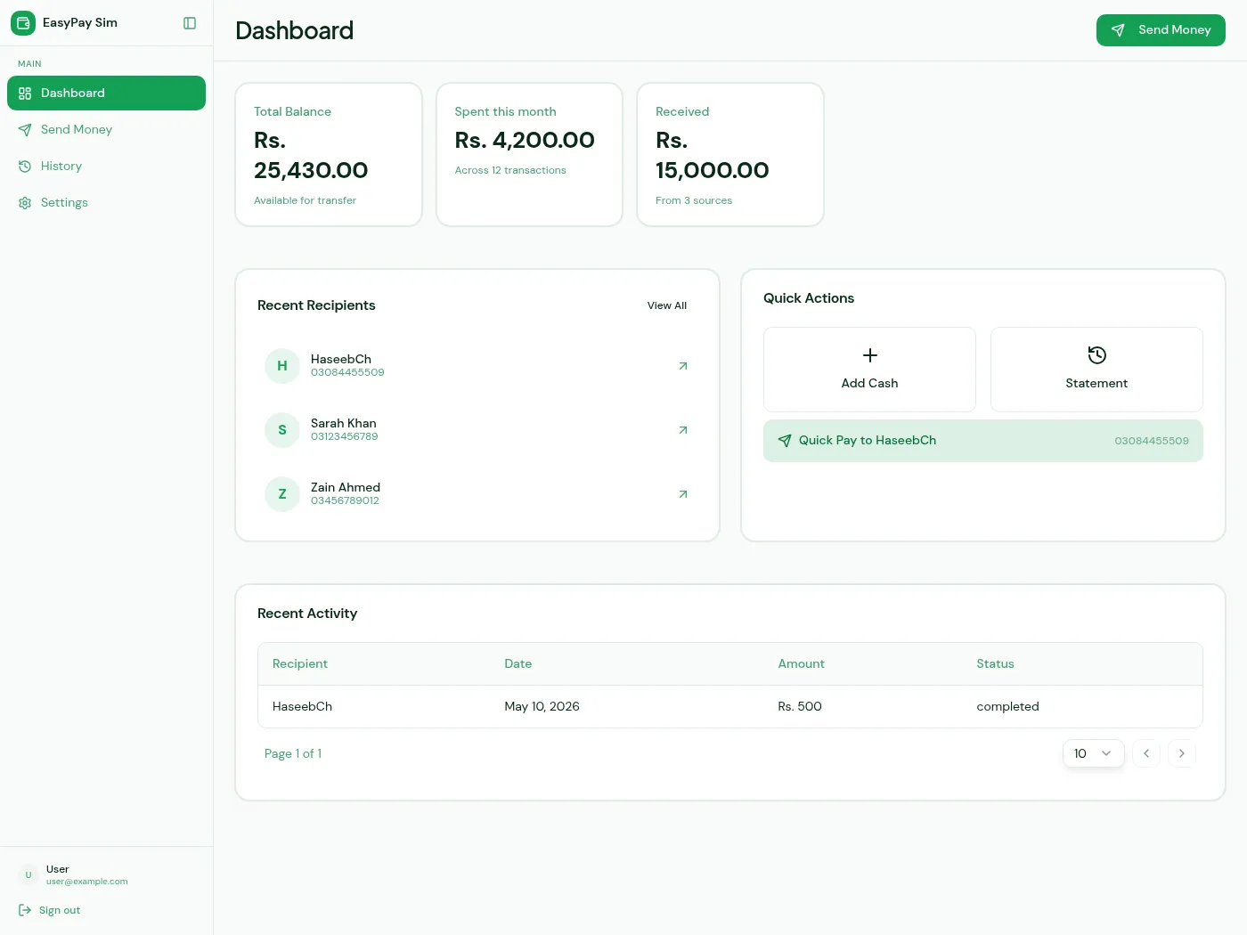 EasyPay Mock Simulator