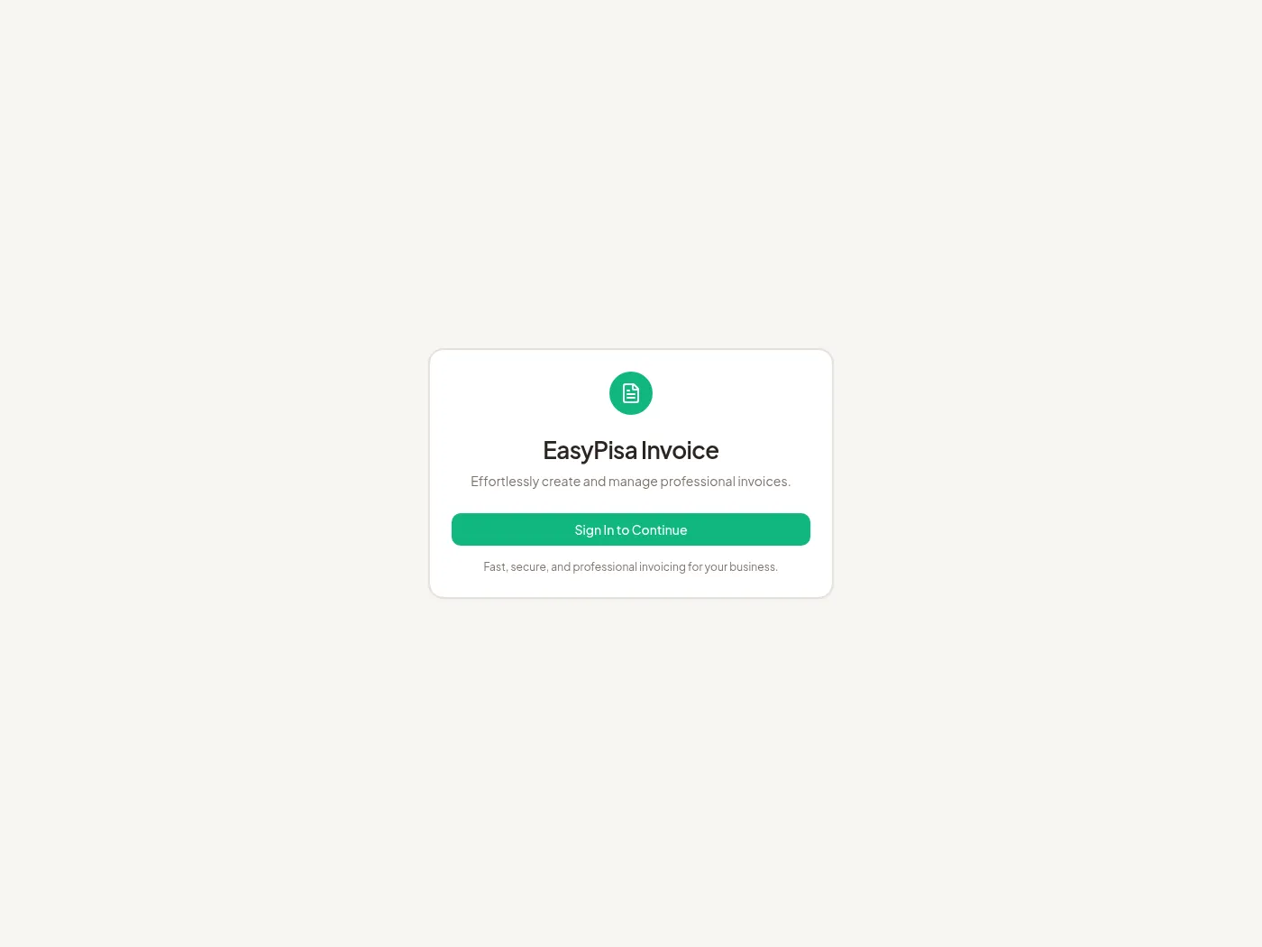 EasyPisa Invoice Generator