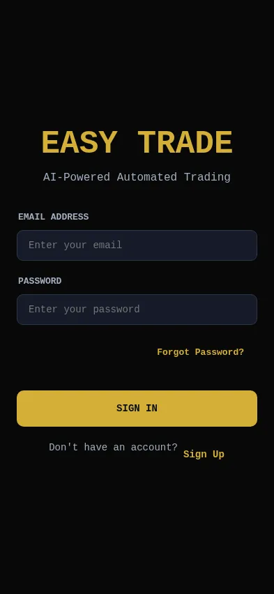 EasyTrade AI Mobile Platform