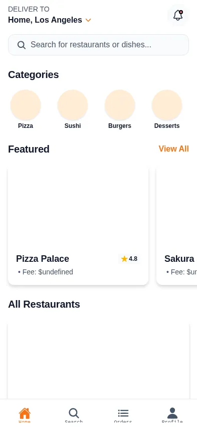 EatsGo Delivery App