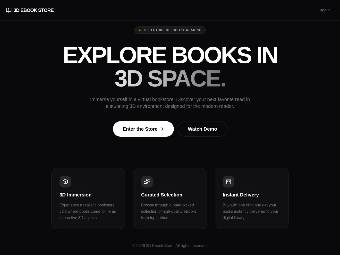 3D Ebook Store