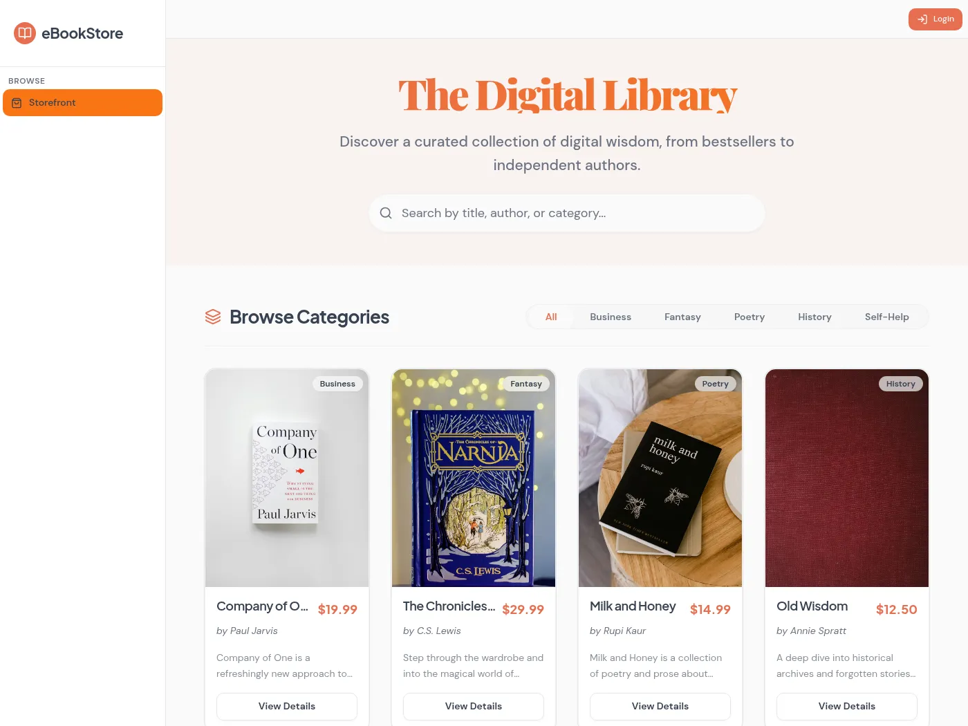 Ebook Storefront