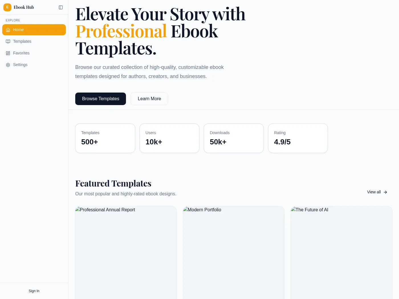 Ebook Template Hub