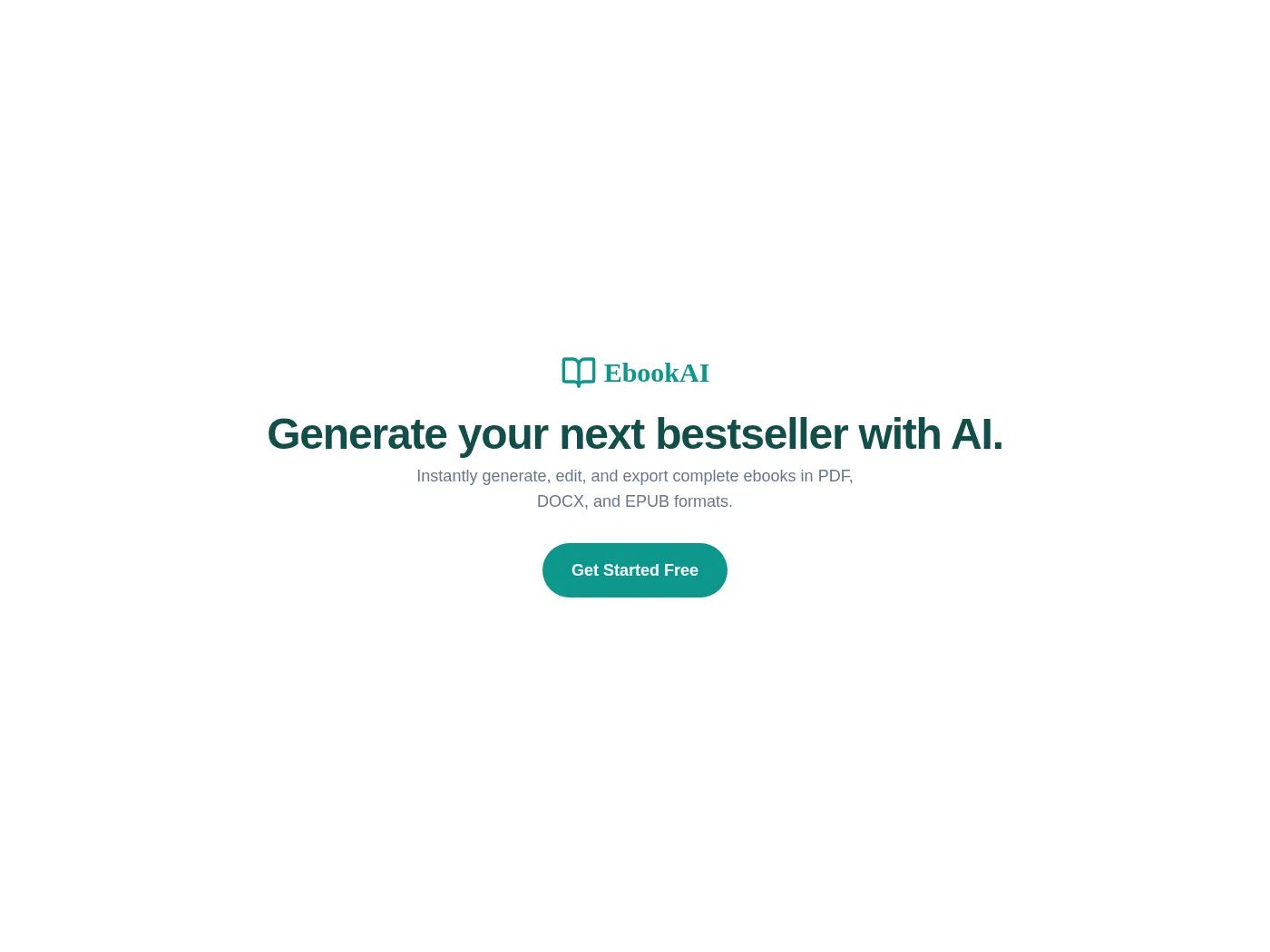 EbookAI SaaS Platform