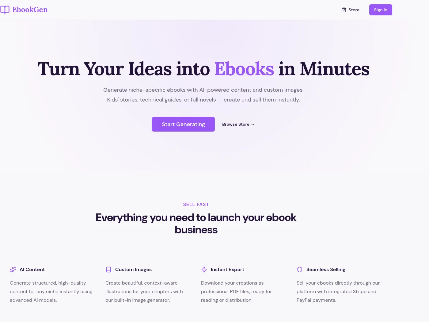 EbookGen SaaS Platform