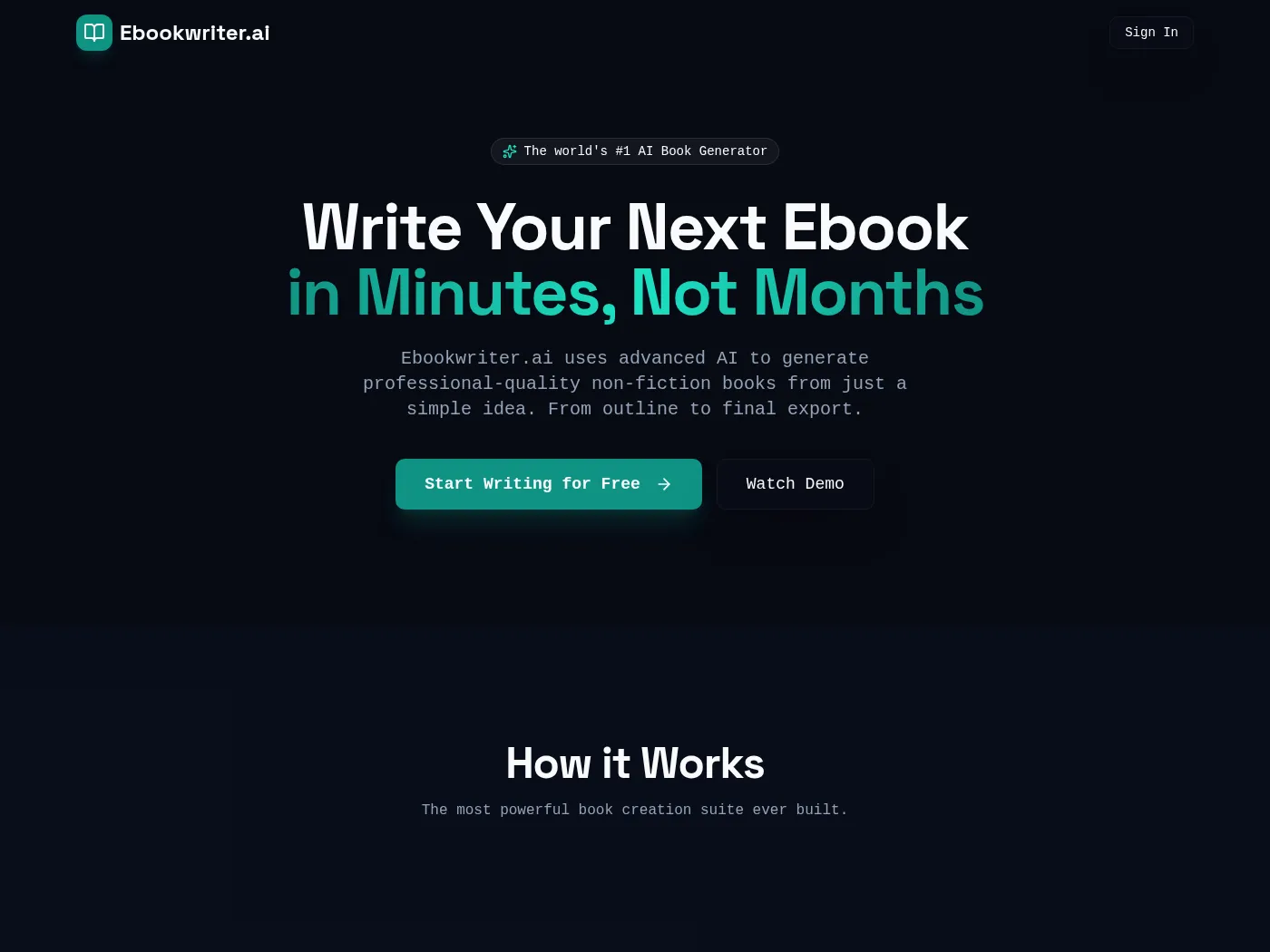Ebookwriter.ai Generator