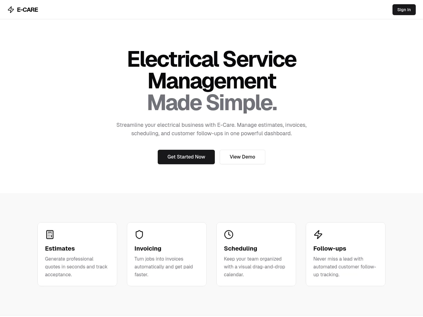 E-Care Service Manager