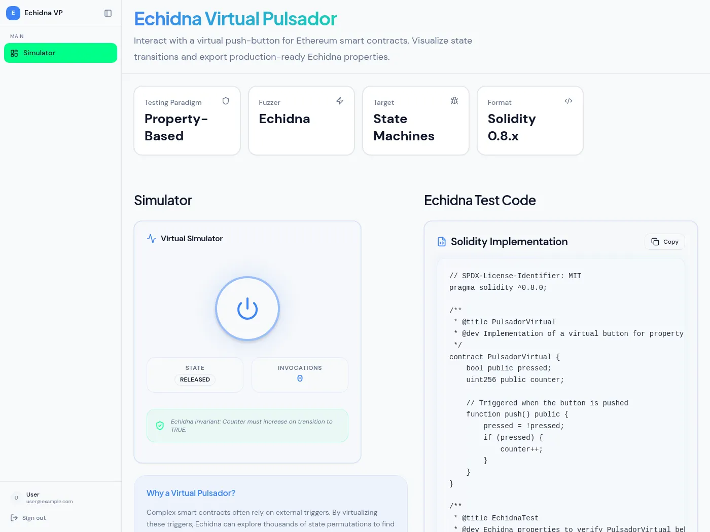 Echidna Virtual Pulsador