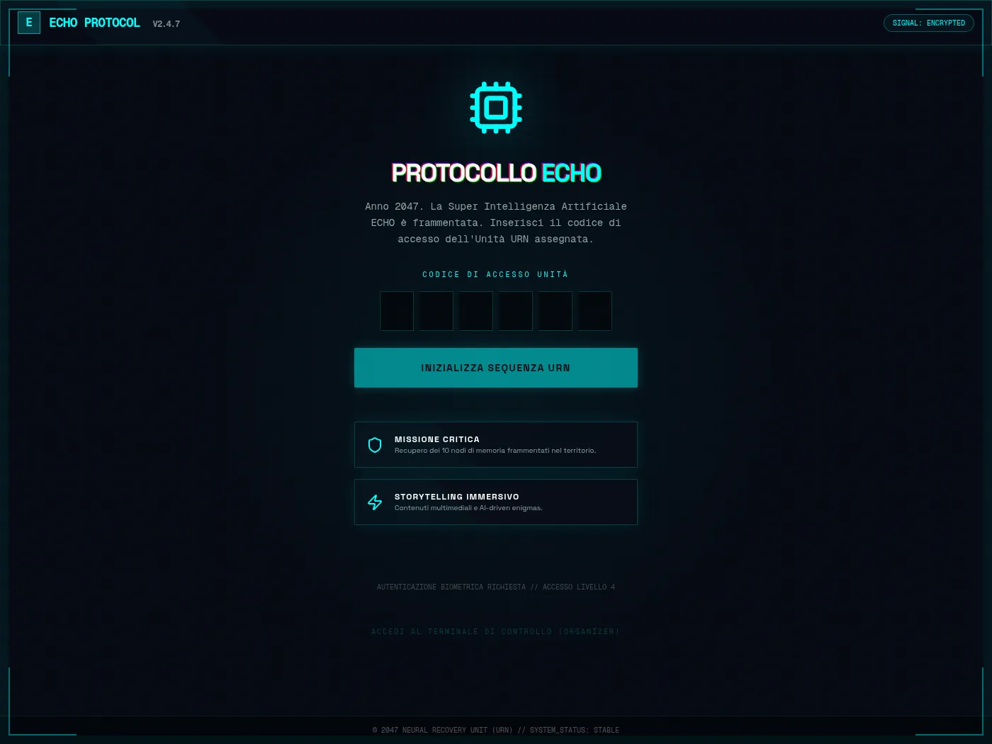 Echo Protocol Escape Game