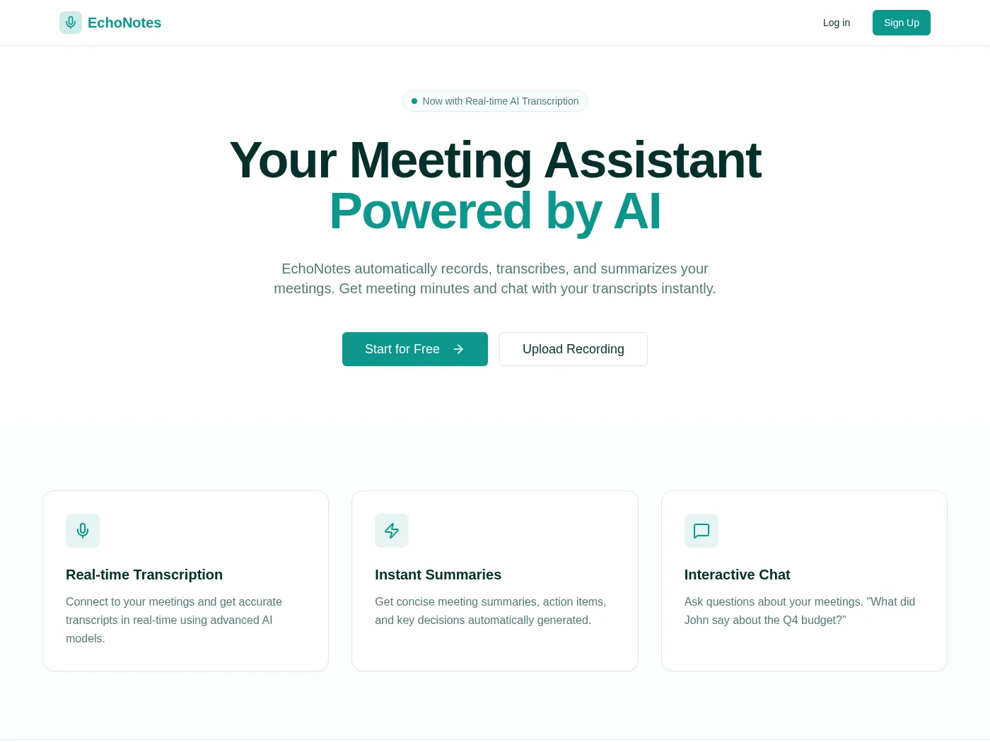 EchoNotes AI Assistant
