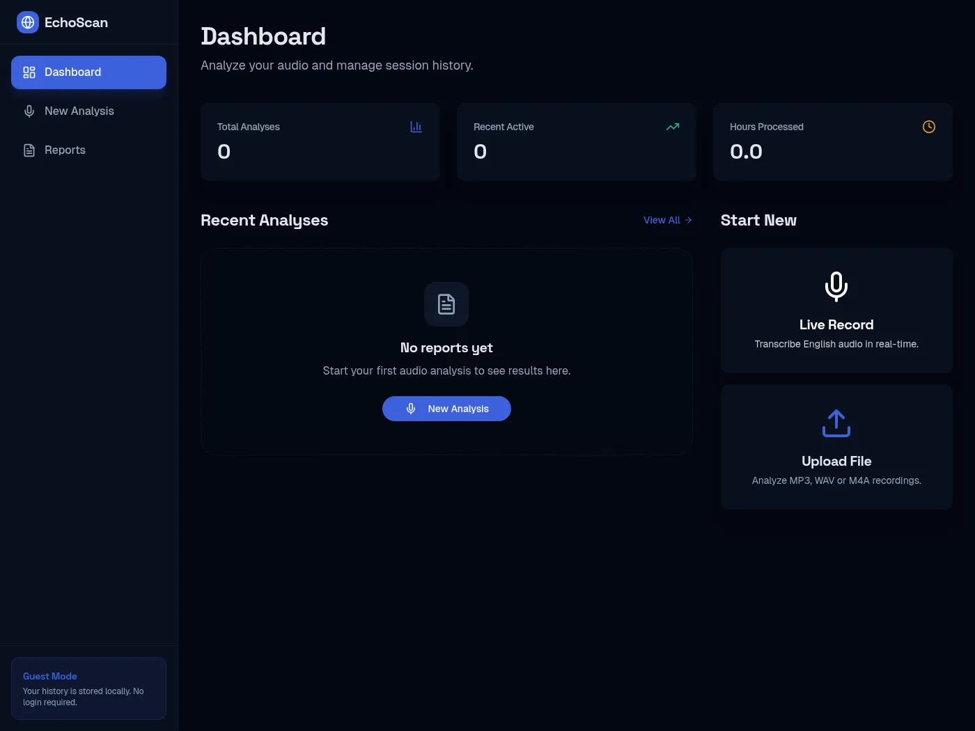 EchoScan AI Dashboard