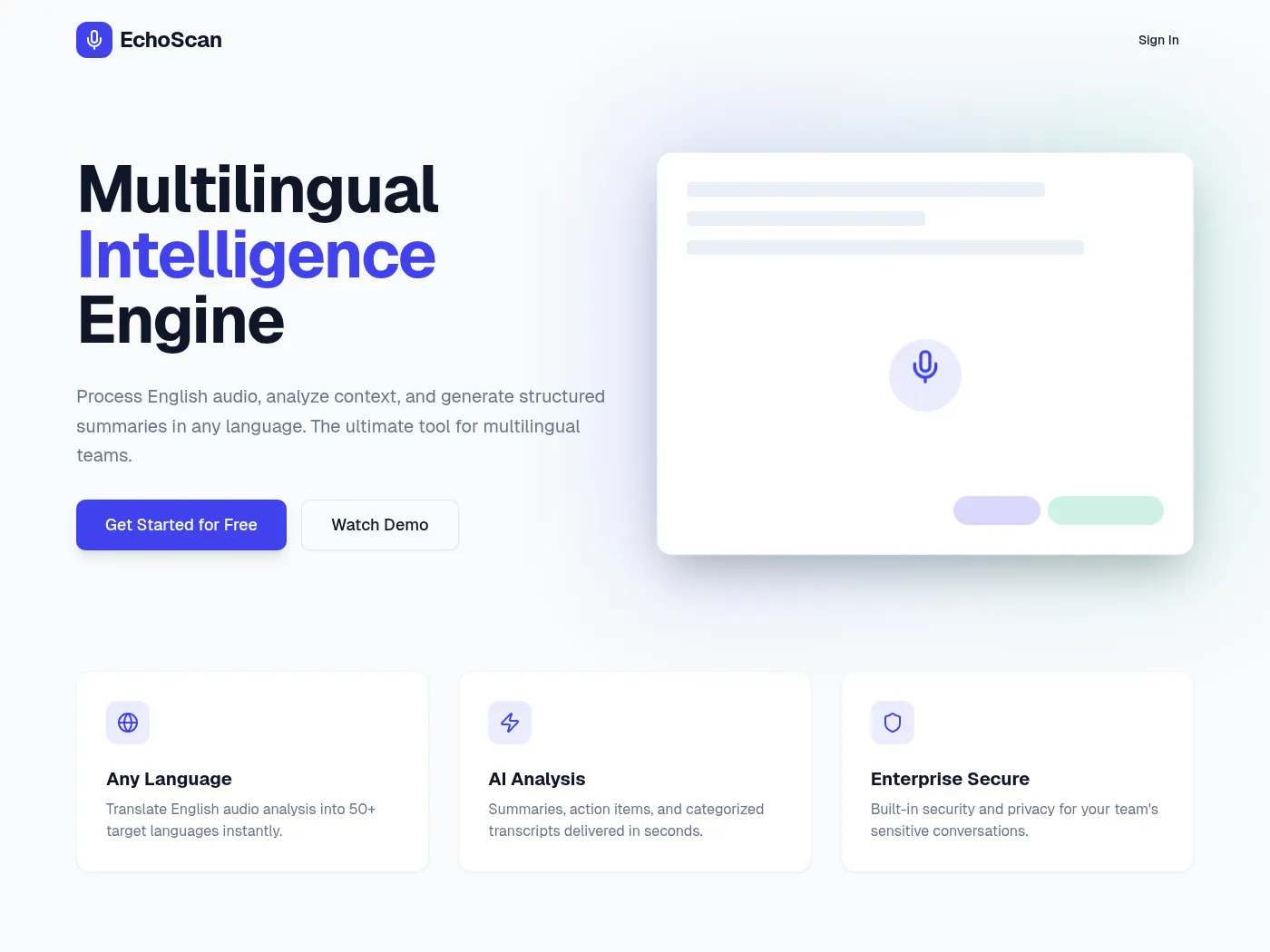 EchoScan Multilingual Engine