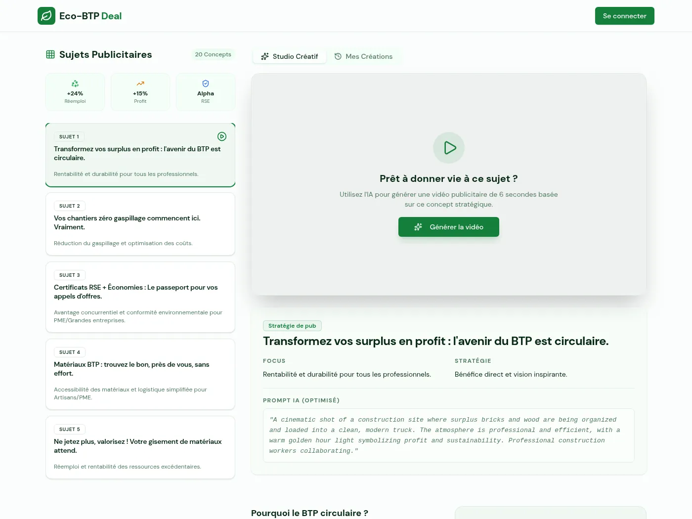 Eco-BTP Deal Platform