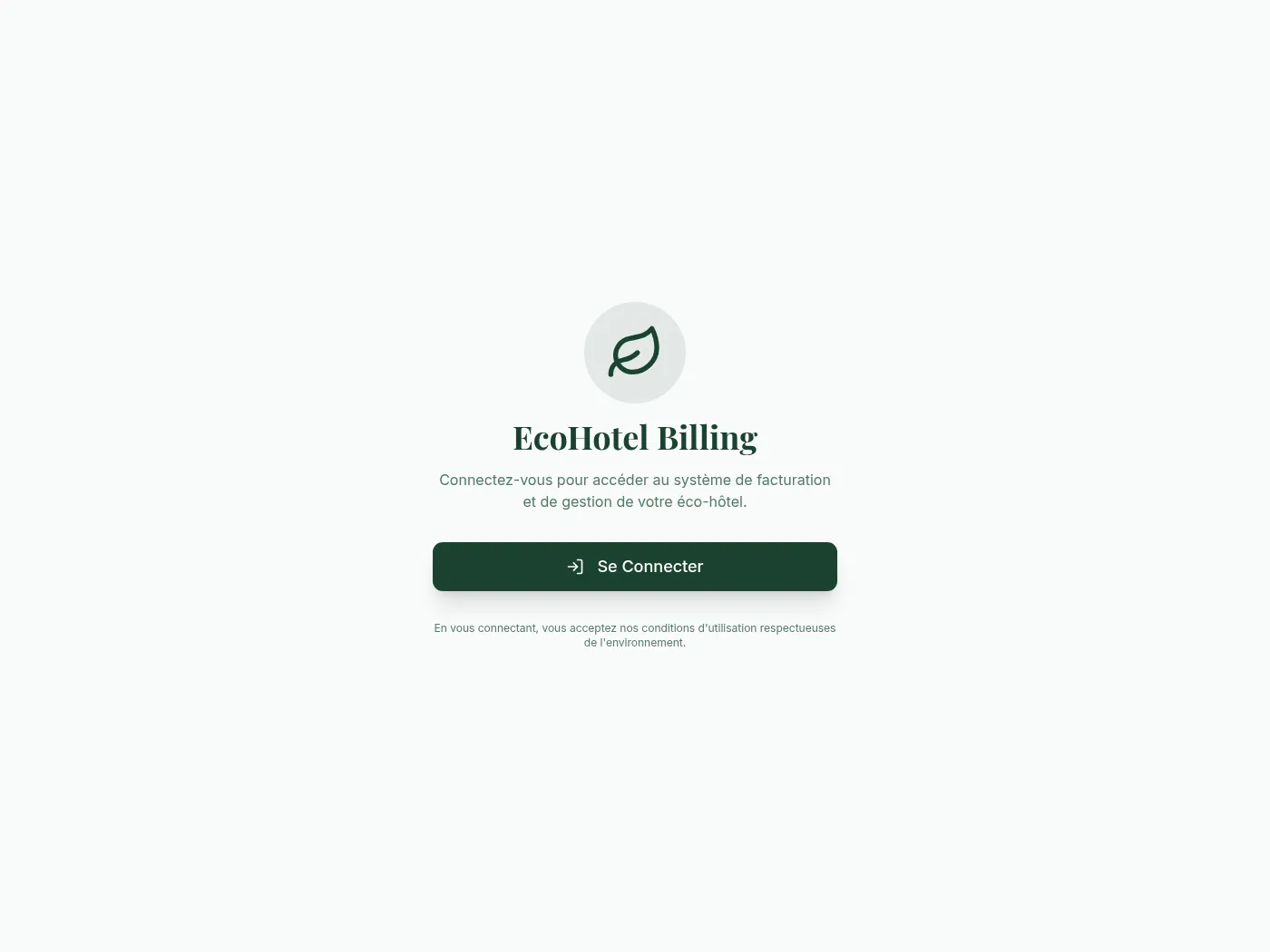 EcoHotel Billing System