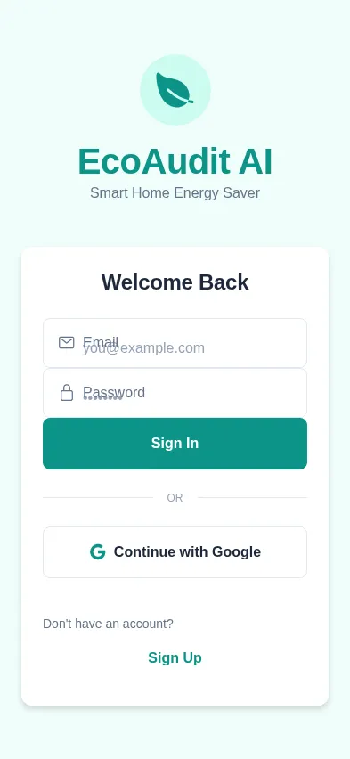 EcoAudit AI Home Saver