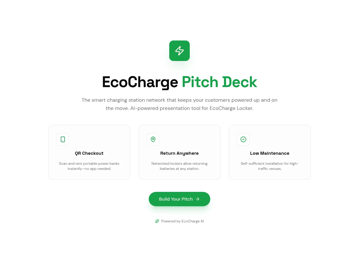EcoCharge Network Pitch