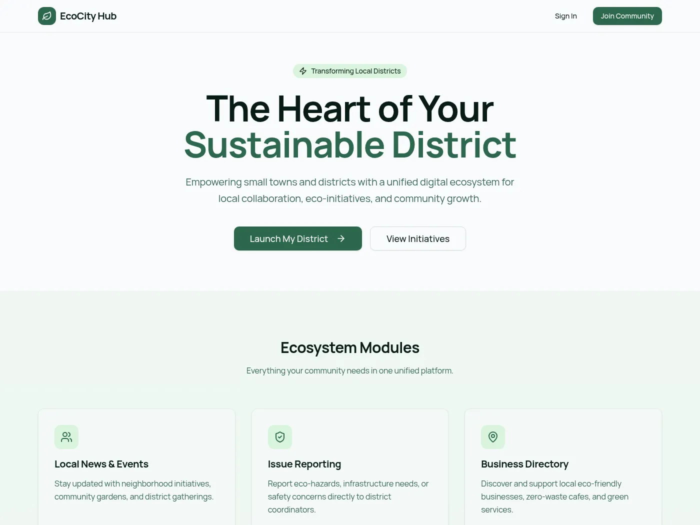 EcoCity Hub
