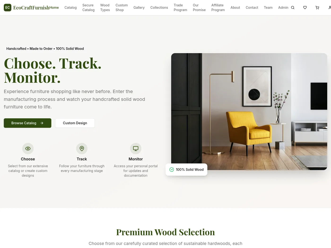 EcoCraftFurnish E-Commerce & Client Dashboard Platform