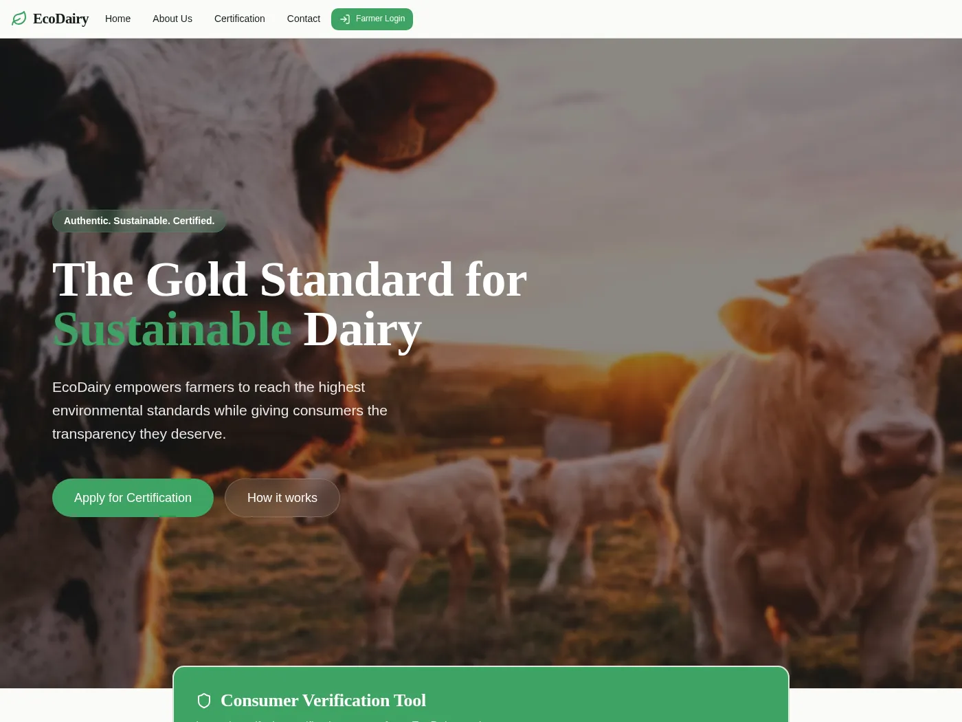 EcoDairy Certification Site