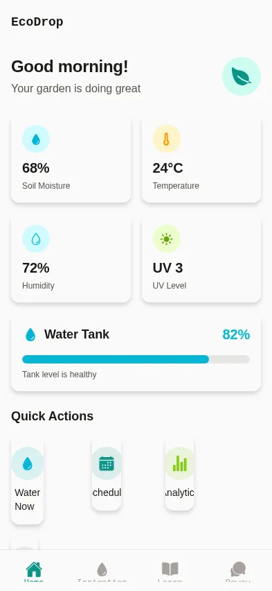 EcoDrop Smart Irrigation App